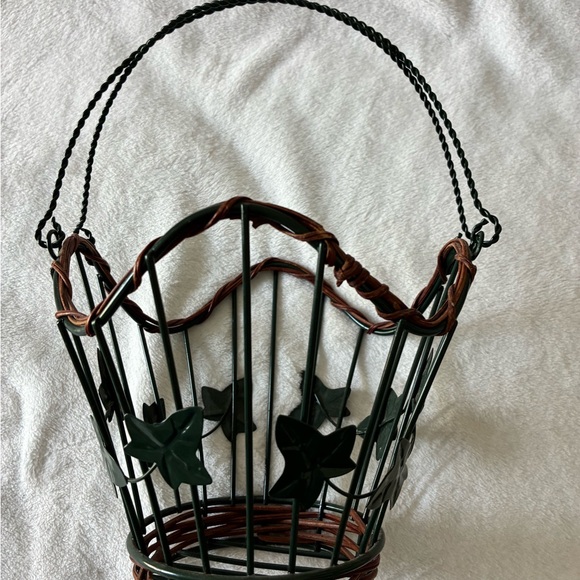 Accents | Decorative Metal Basket With Leaf Design | Poshmark